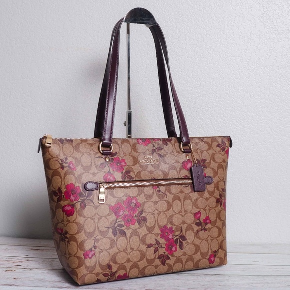 Coach | Bags | Nwt Coach Signature Gallery Tote With Floral Print ...